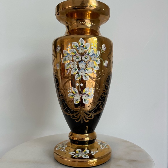 Vintage | Accents | Vintage Bohemian Czechoslovakian Black And Gold ...